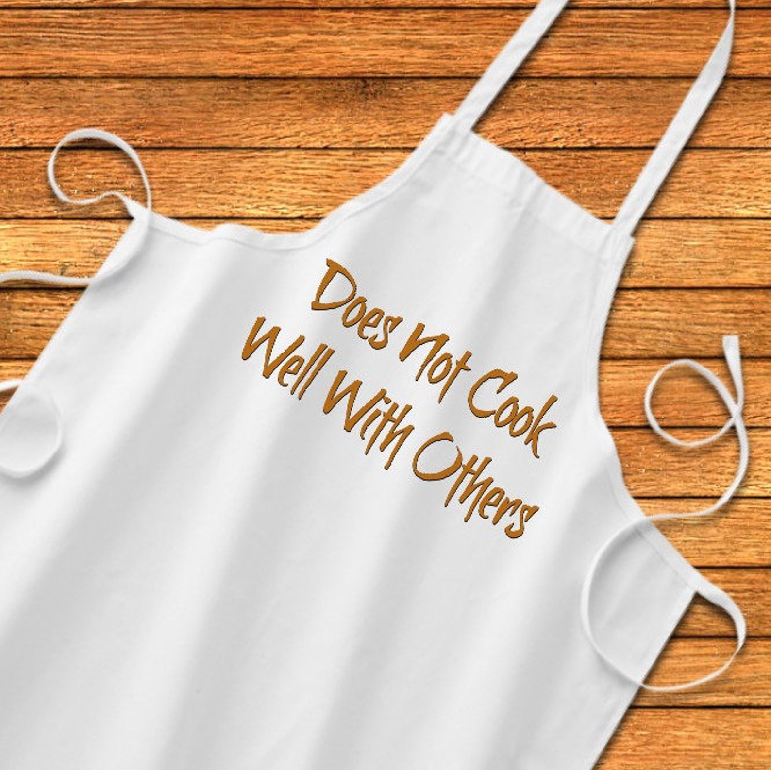 Does Not Cook Well Apron Custom Apron personalized Apron | Etsy