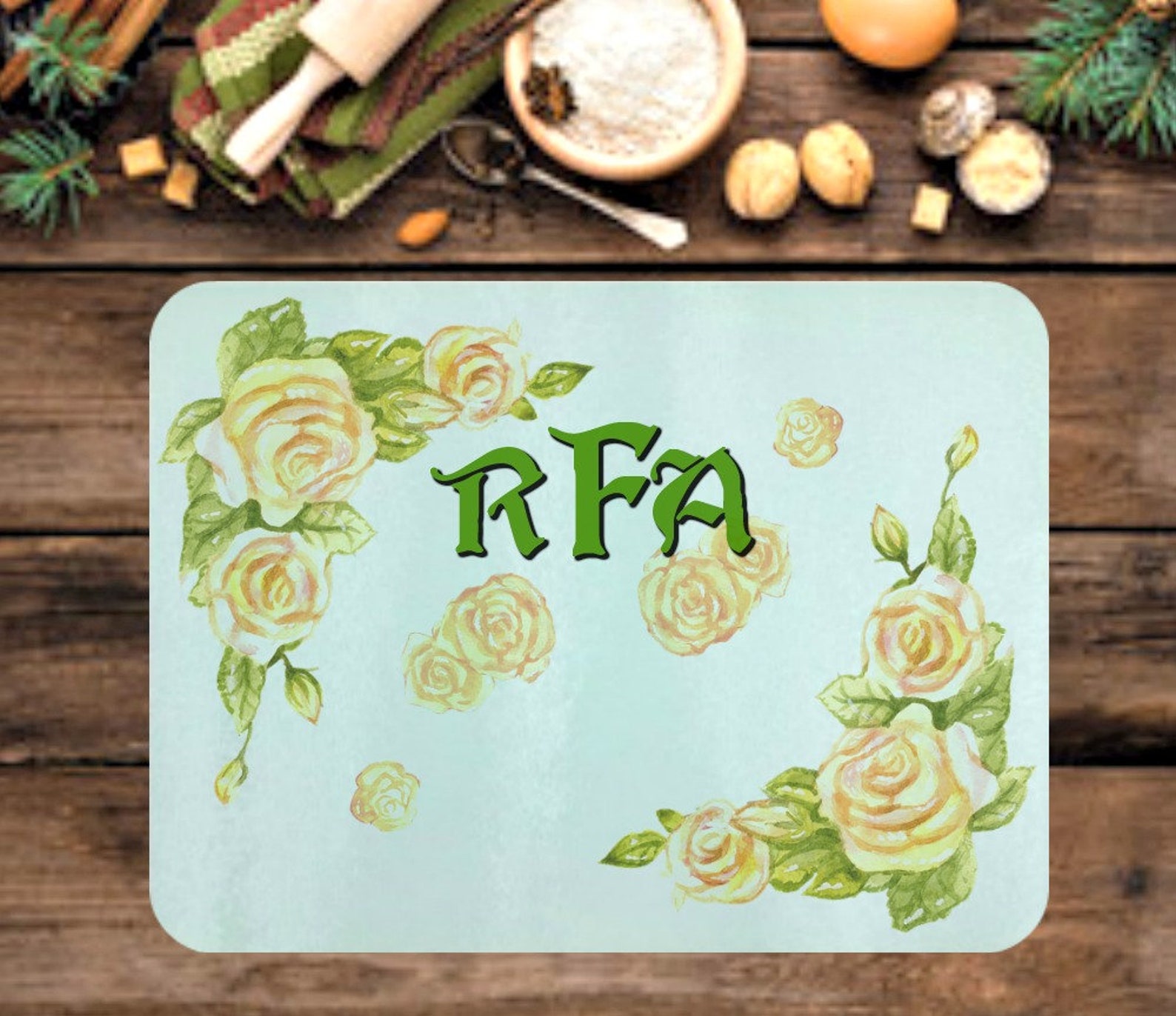 Custom Glass Cutting Board Personalized Cutting Board Roses - Etsy