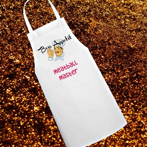 Bon Appetit Apron, Custom Apron, Personalized Apron, Chef Apron, Womens ...