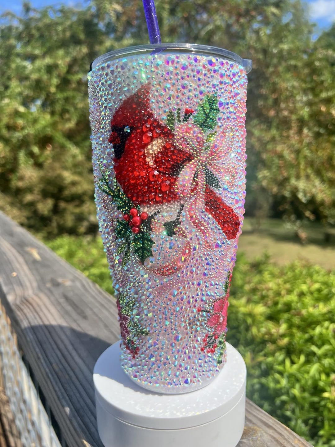 Custom Rhinestone Blinged Out Tumbler, Bling, Personalized Tumbler ...
