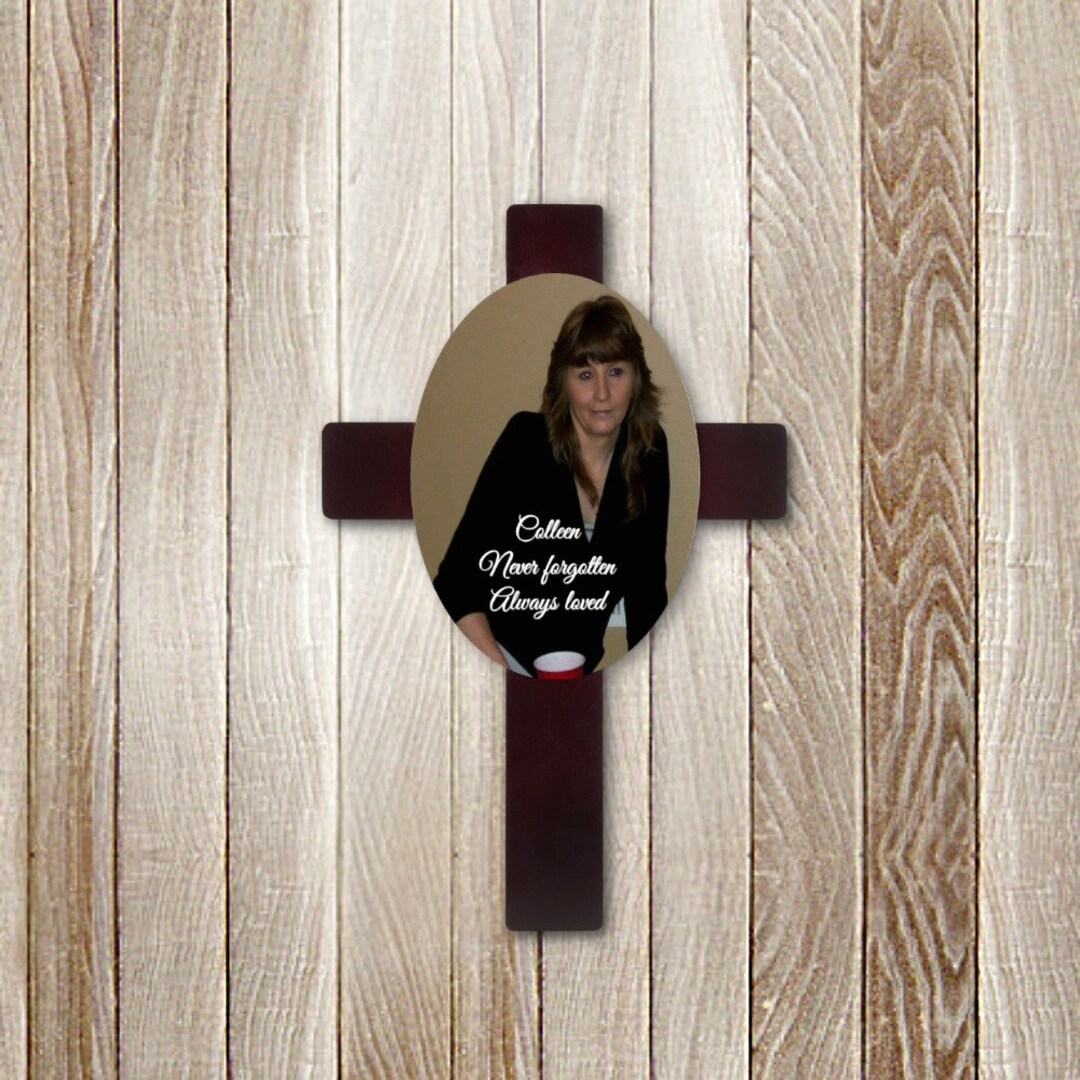 Memorial Photo Cross, Custom Cross, Personalized Memorial Cross, Loss ...