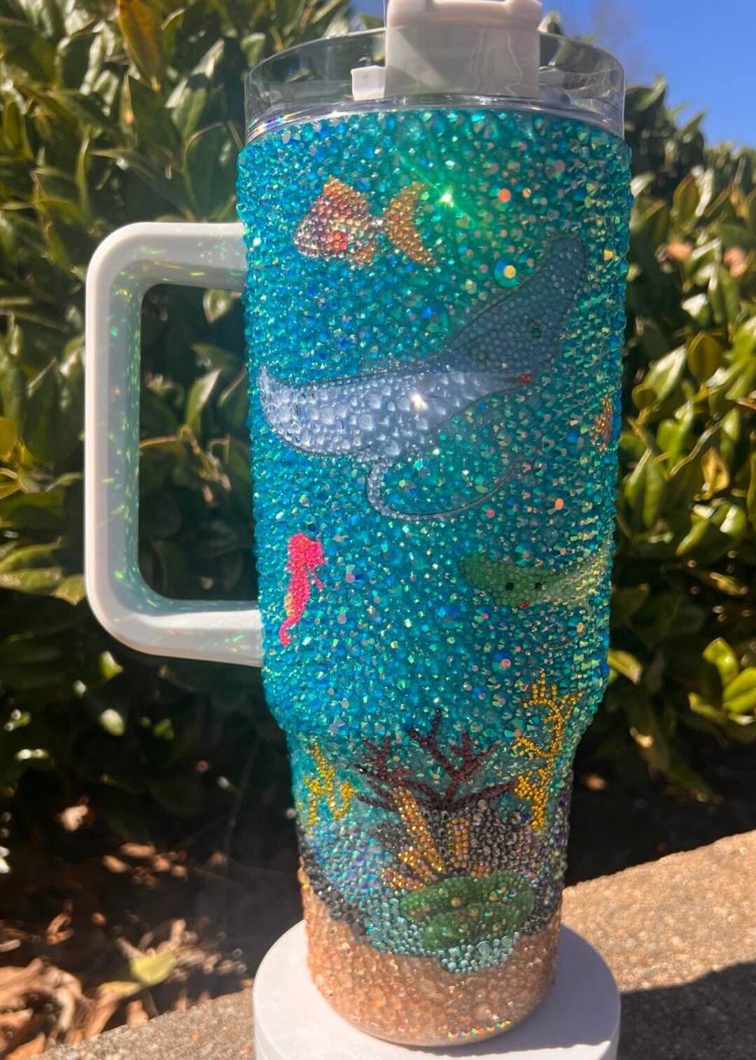 Custom Rhinestone Blinged Out Tumbler, Bling, Personalized Tumbler ...