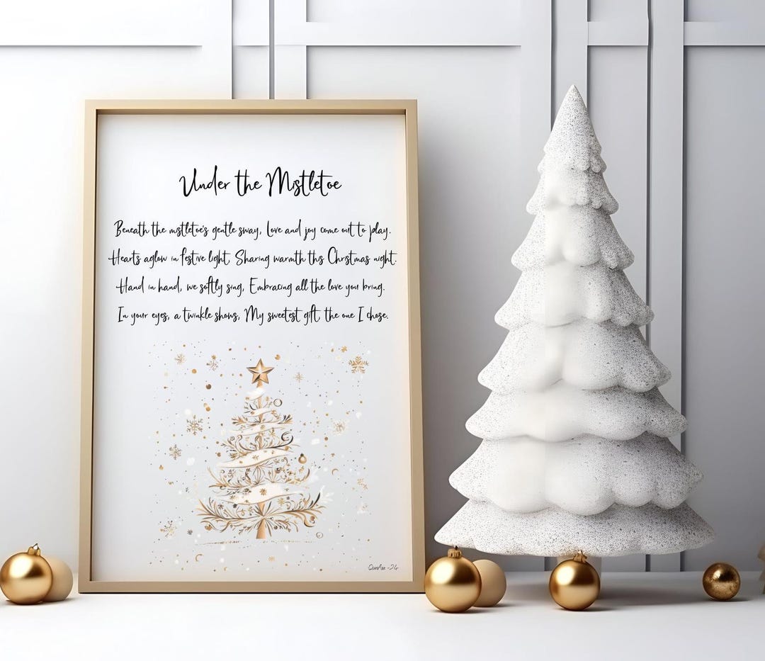 Christmas Poem Matte Vertical Poster Holiday Wall Decor, Festive Home ...