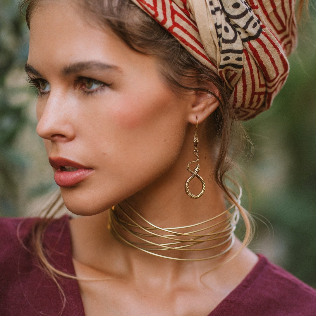 Brass Minimaliste Handmade Choker ||greek Goddess Ethnic Torque ...