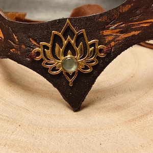 Leather Viking Gemstone Tiara Adorn With Spiritual Sign, Celtic ...