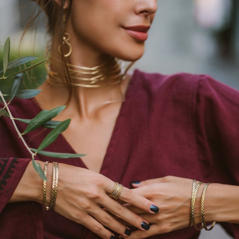 Brass Minimaliste Handmade Choker ||greek Goddess Ethnic Torque ...