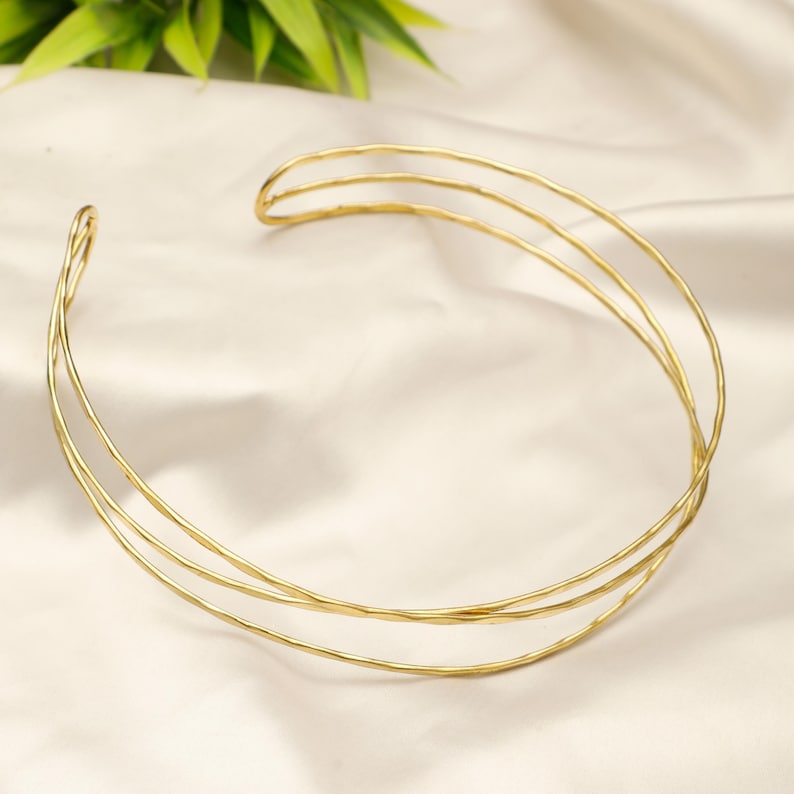 Handmade Brass Choker Necklace | Minimalist Boho Collar - Etsy
