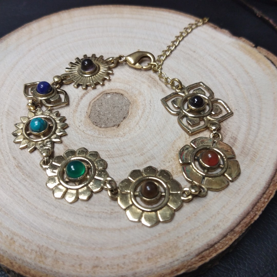 7 Chakra Symbols Bracelet Holistic Harmonizing and Revitalizing ...
