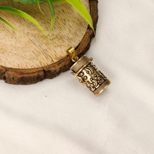 Amulet Box Pendant With Celestial Motifs || Cylindrical Talisman ...