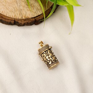 Amulet Box Pendant With Celestial Motifs || Cylindrical Talisman ...