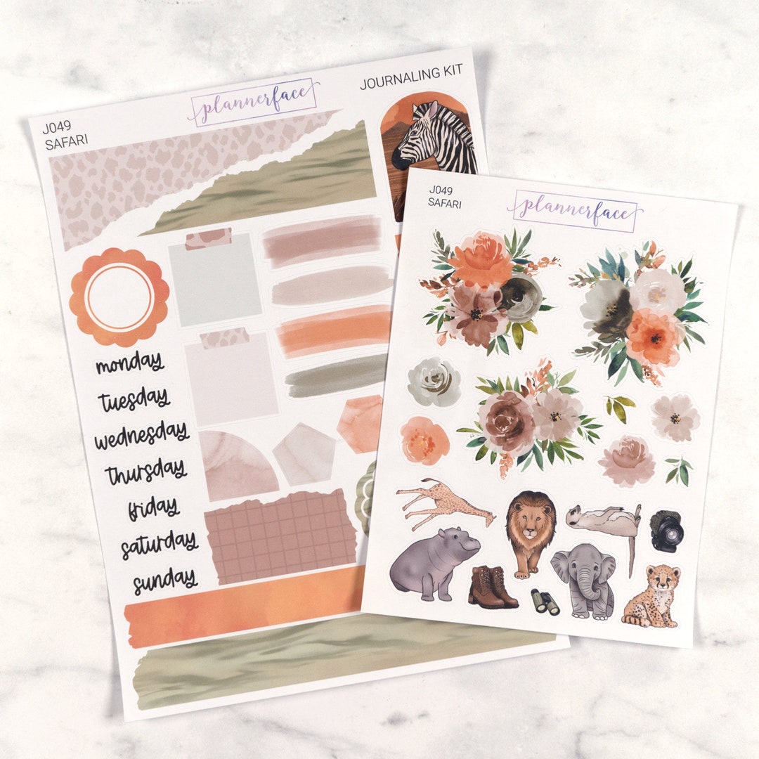 Safari Journalling Kit for Bullet Journals & Notebooks, Scrapbooking ...