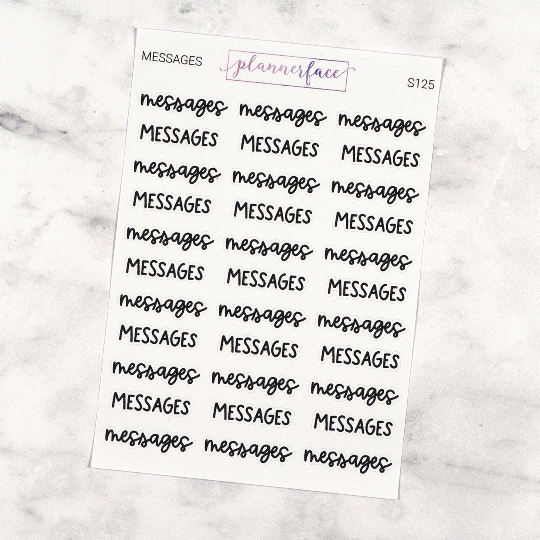 Messages Scripts | Lettering Planner Stickers, Planning Scripts, Mixed ...
