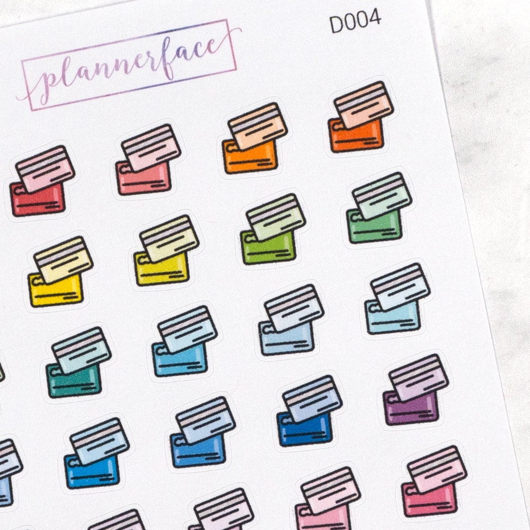 Credit Card Planner Stickers | Bill Payment, Shopping, Budgeting Mini ...