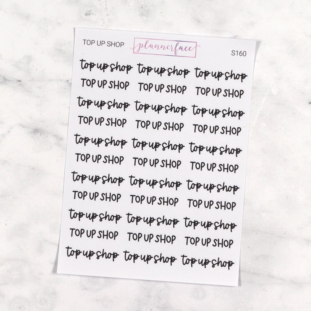 Top up Shop Scripts | Lettering Planner Stickers, Planning Scripts ...