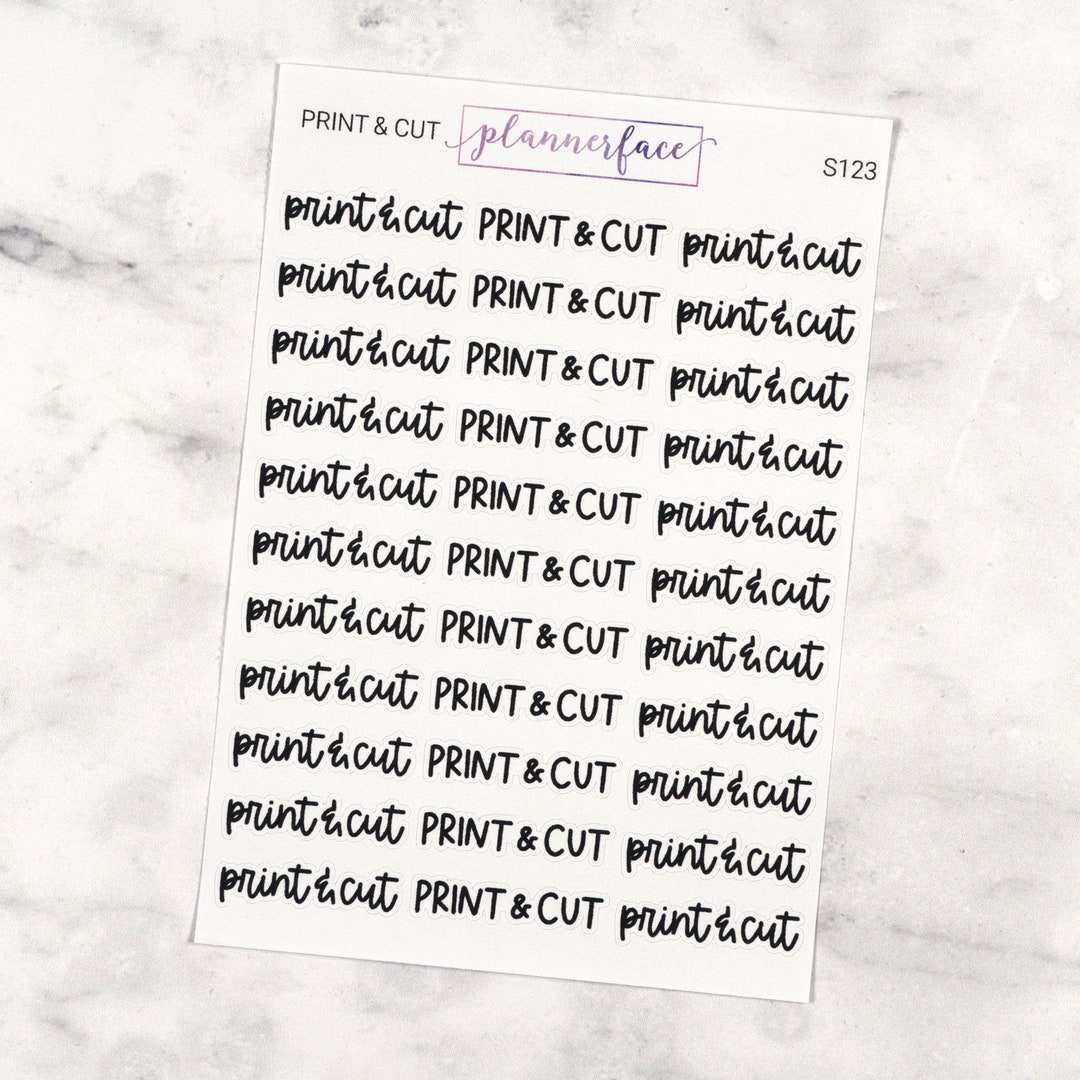 Print & Cut Scripts | Lettering Planner Stickers, Planning Scripts ...
