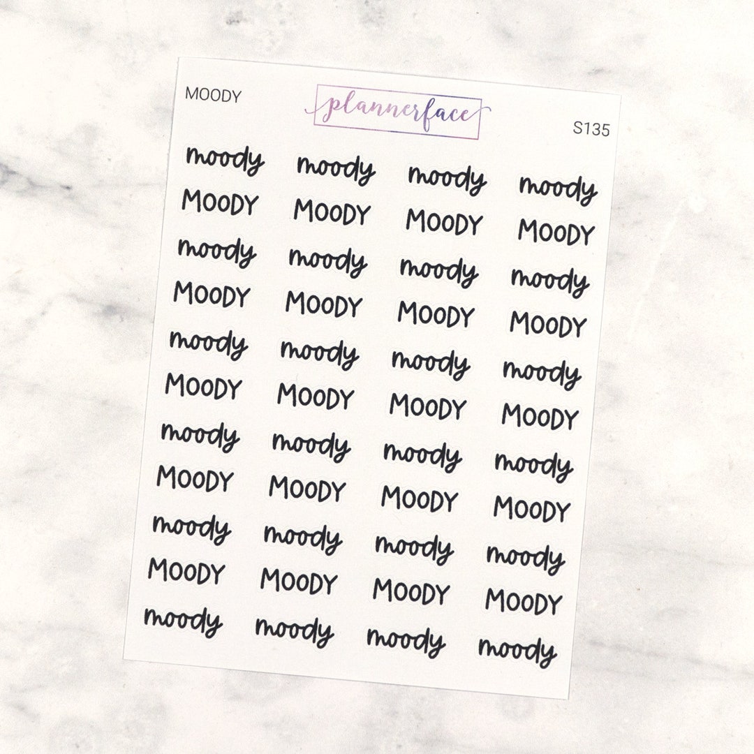 Moody Scripts | Lettering Planner Stickers, Planning Scripts, Mixed ...