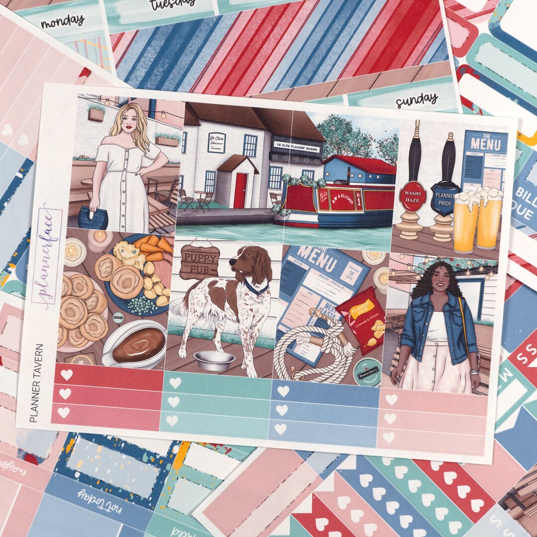 Planner Tavern British Planner Sticker Weekly Kit for 1.5 Inch Vertical ...