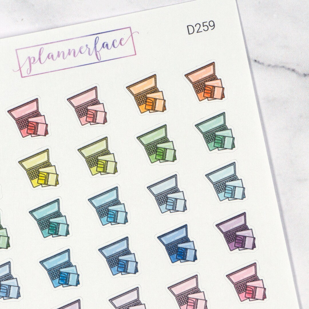 Laptop V3 Doodle Icon Stickers for Functional and Decorative Planners ...