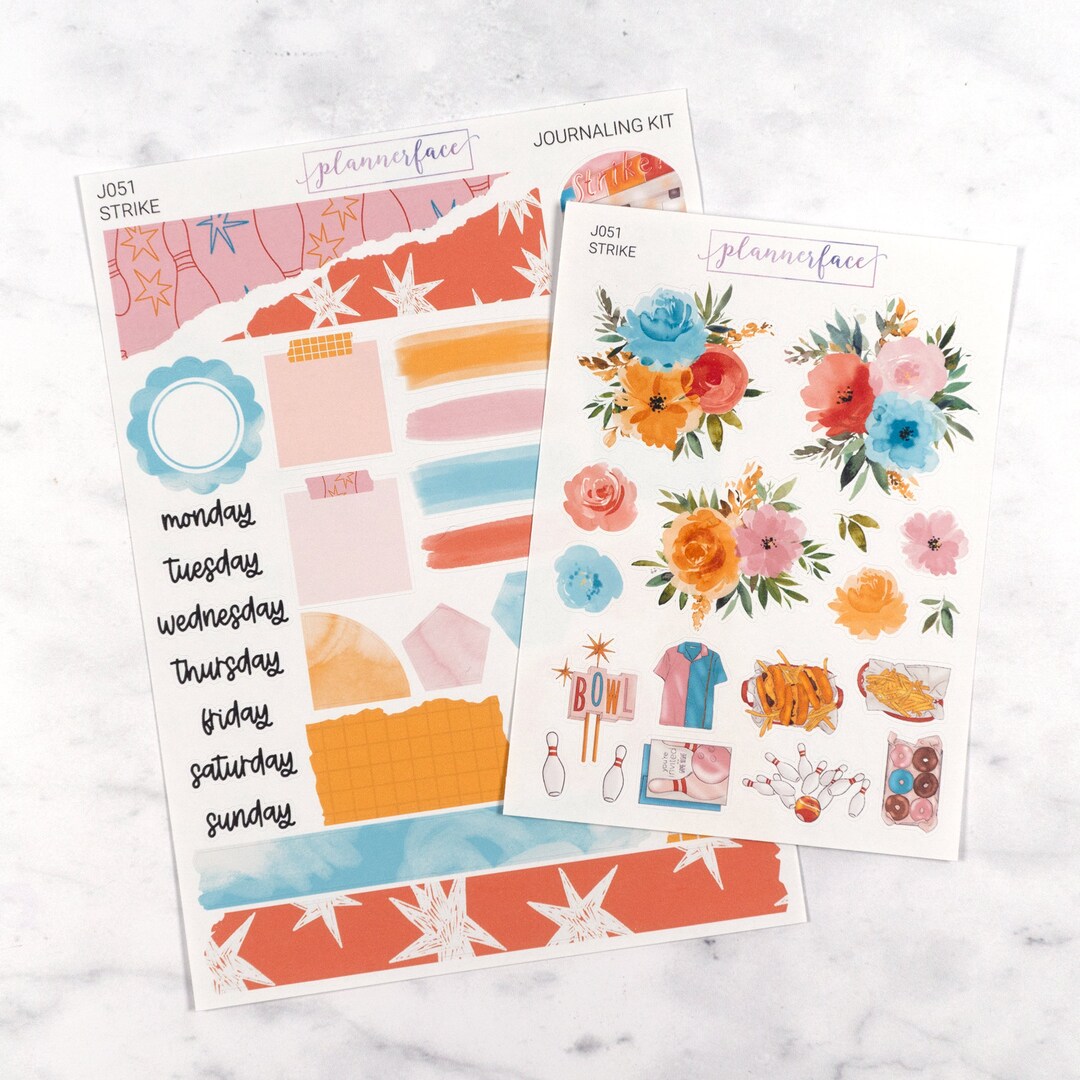 Strike Journaling Sticker Kit for Planning Bullet Journals - Etsy