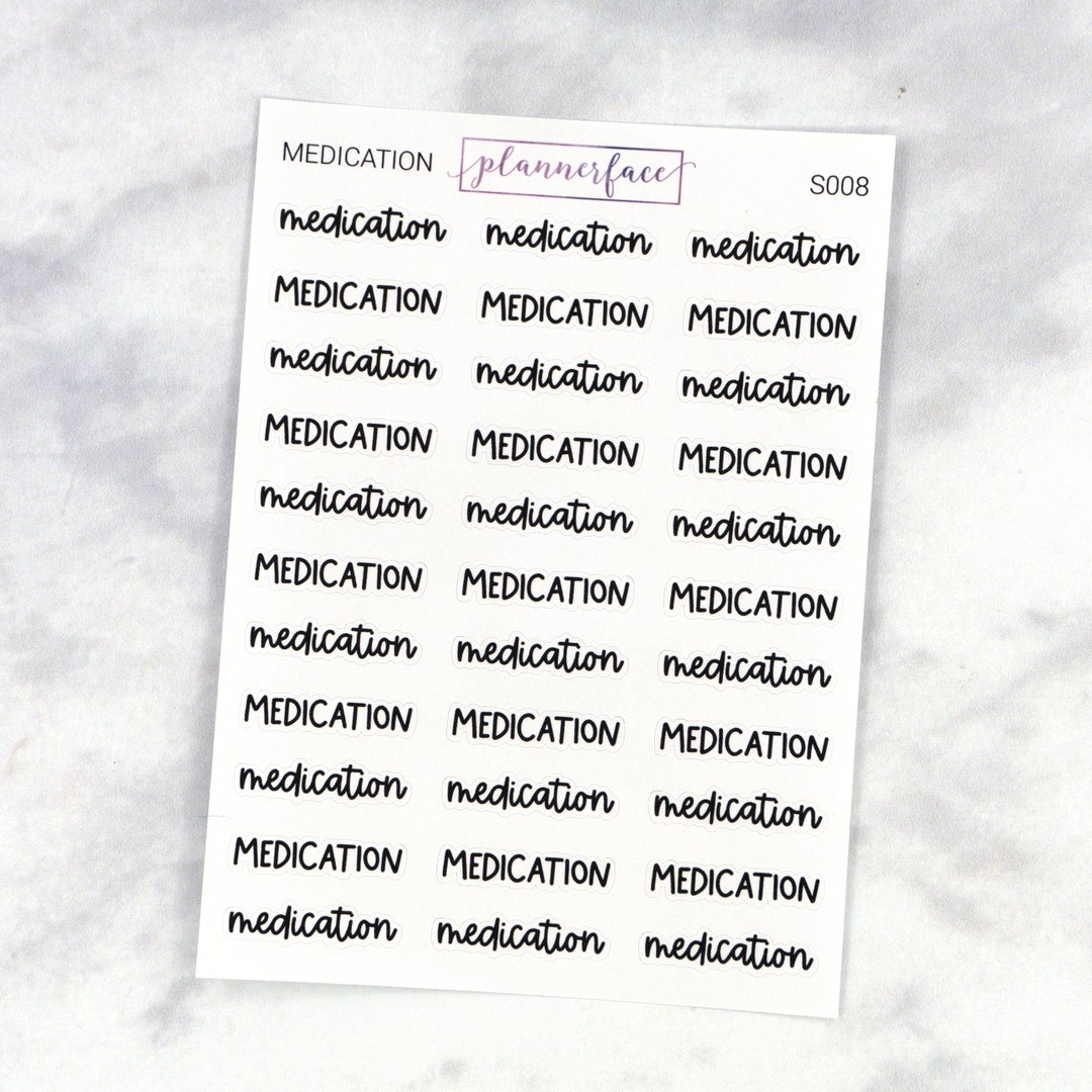 Medication Scripts | Lettering Planner Stickers, Planning Scripts ...