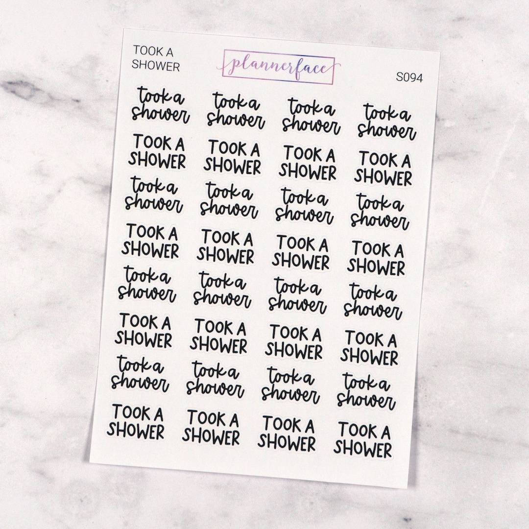 Took a Shower Scripts | Lettering Planner Stickers, Planning Scripts ...