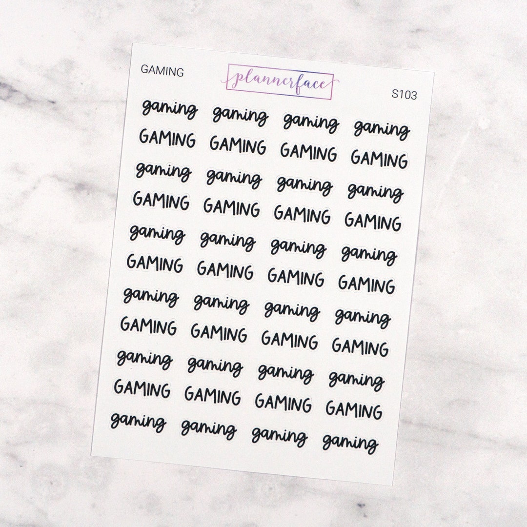 Gaming Scripts | Lettering Planner Stickers, Planning Scripts, Mixed ...