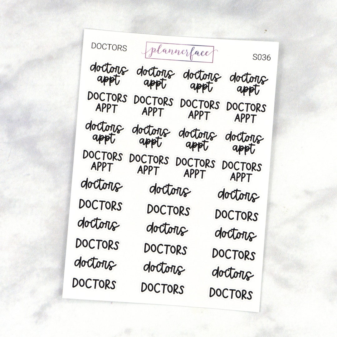 Doctors Appointment Scripts | Lettering Planner Stickers, Planning ...