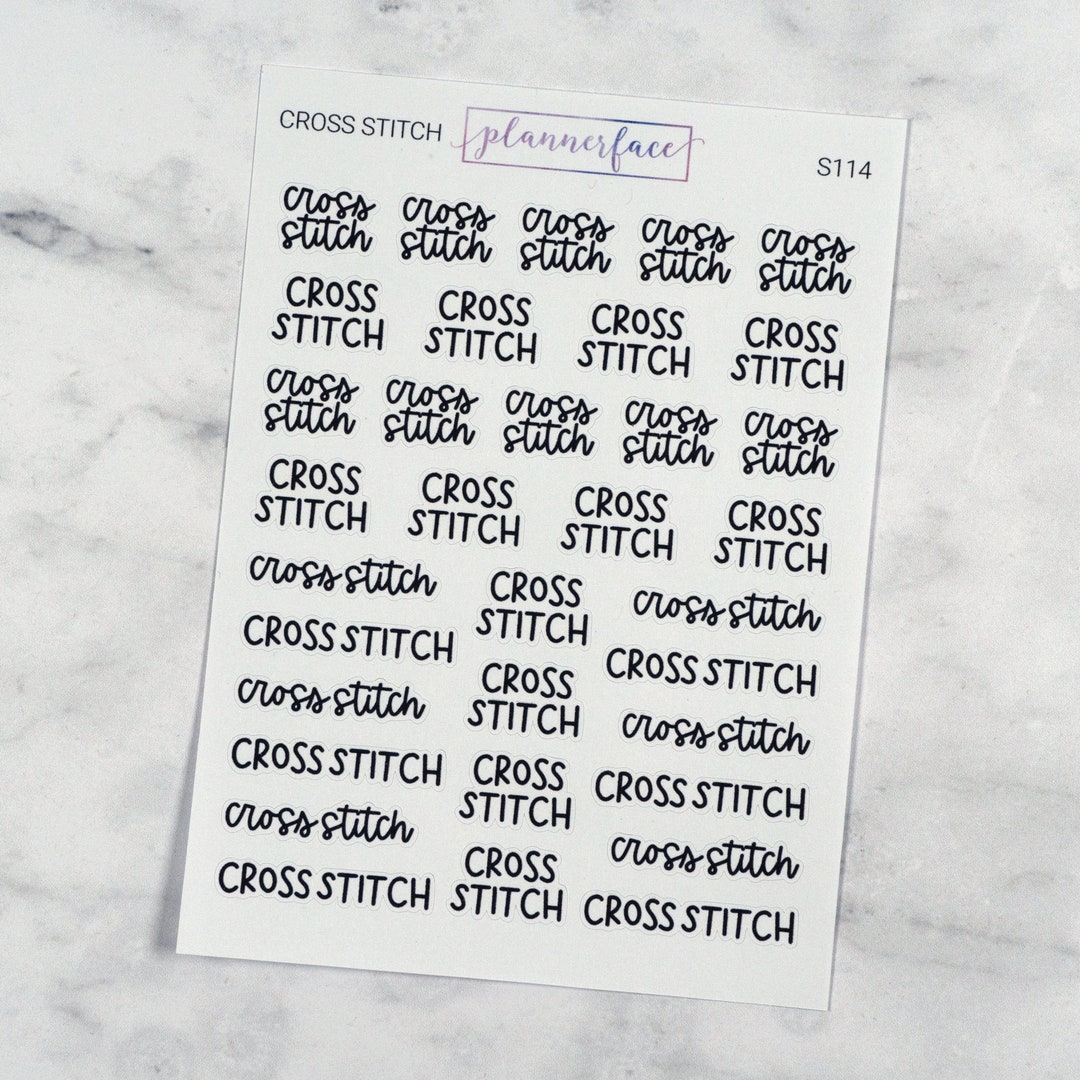 Cross Stitch Scripts | Lettering Planner Stickers, Planning Scripts ...
