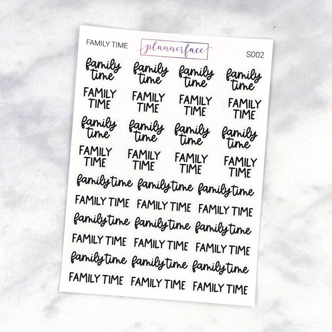 Family Time Scripts | Lettering Planner Stickers, Planning Scripts ...