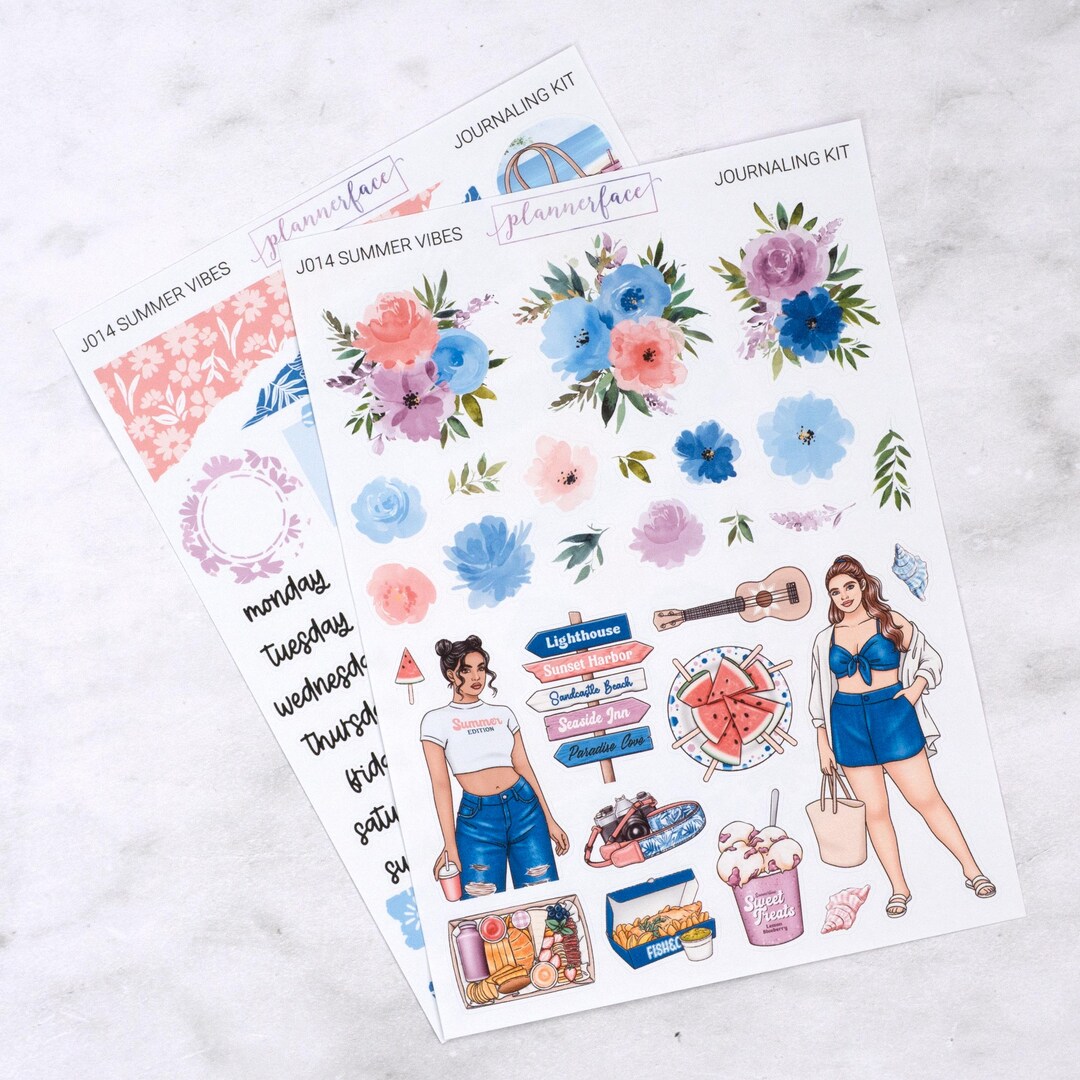 Summer Vibes Journalling Kit for Bullet Journals & Notebooks ...