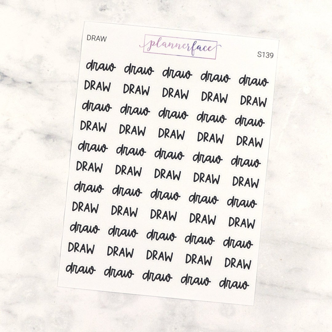 Draw Scripts | Lettering Planner Stickers, Planning Scripts, Mixed Hand ...