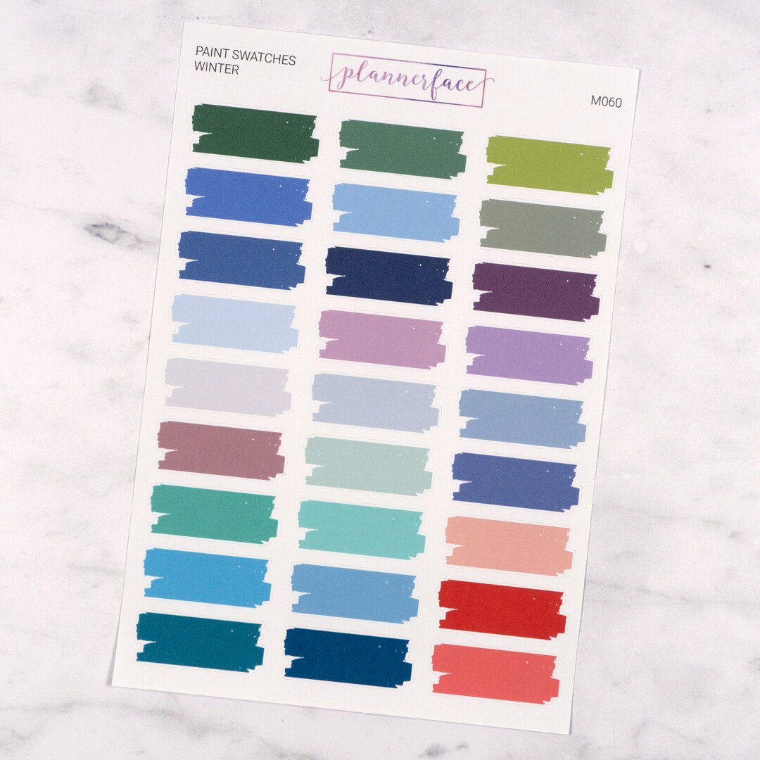 Paint Swatches | Winter Multicolour | Rainbow Functional Stickers for ...