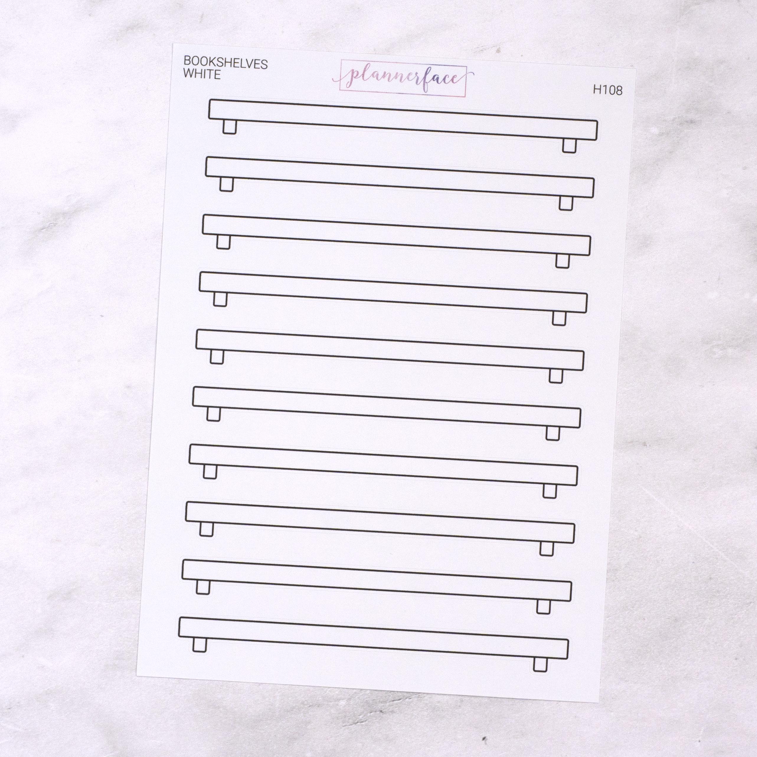 Build Your Own Bookshelf Reading Stickers for Junk Journals, Notebooks ...