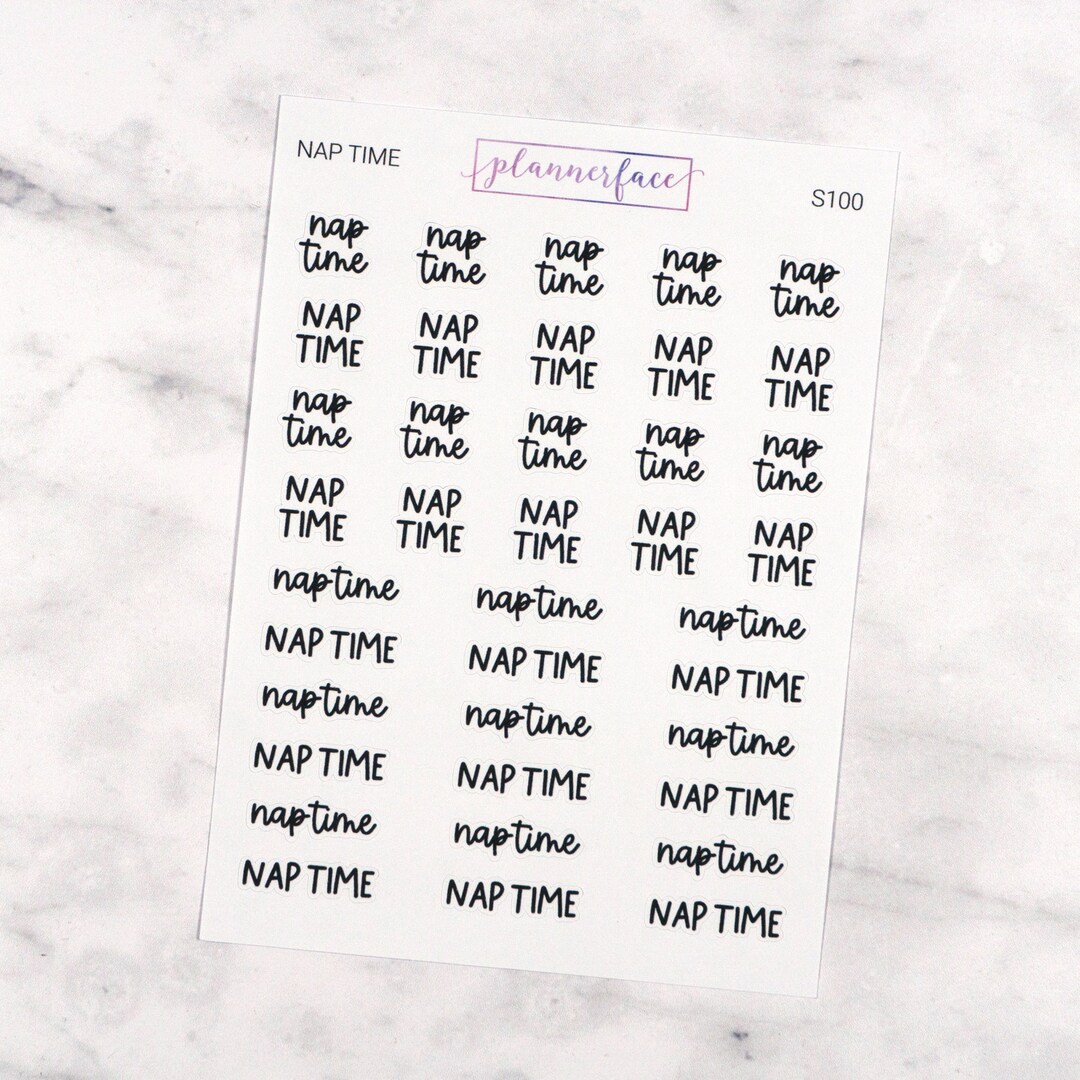 Nap Time Scripts | Lettering Planner Stickers, Planning Scripts, Mixed ...
