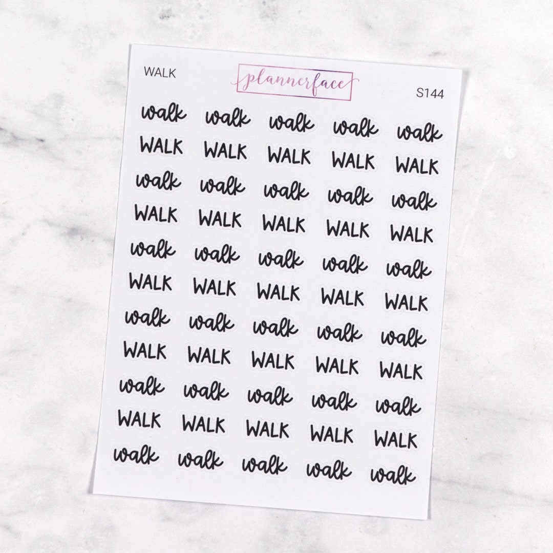Walk Scripts | Lettering Planner Stickers, Planning Scripts, Mixed Hand ...