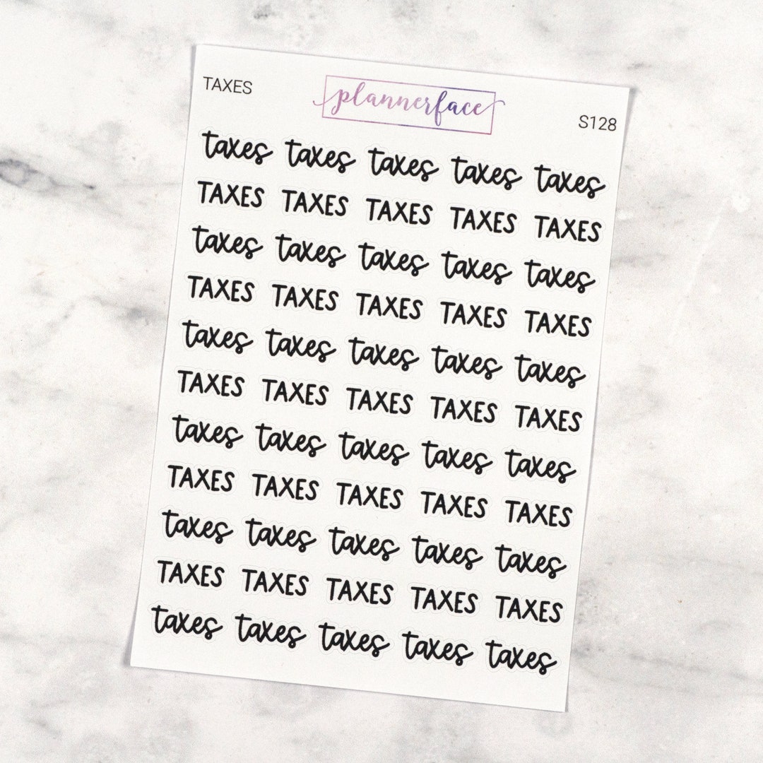 Taxes Scripts | Lettering Planner Stickers, Planning Scripts, Mixed ...