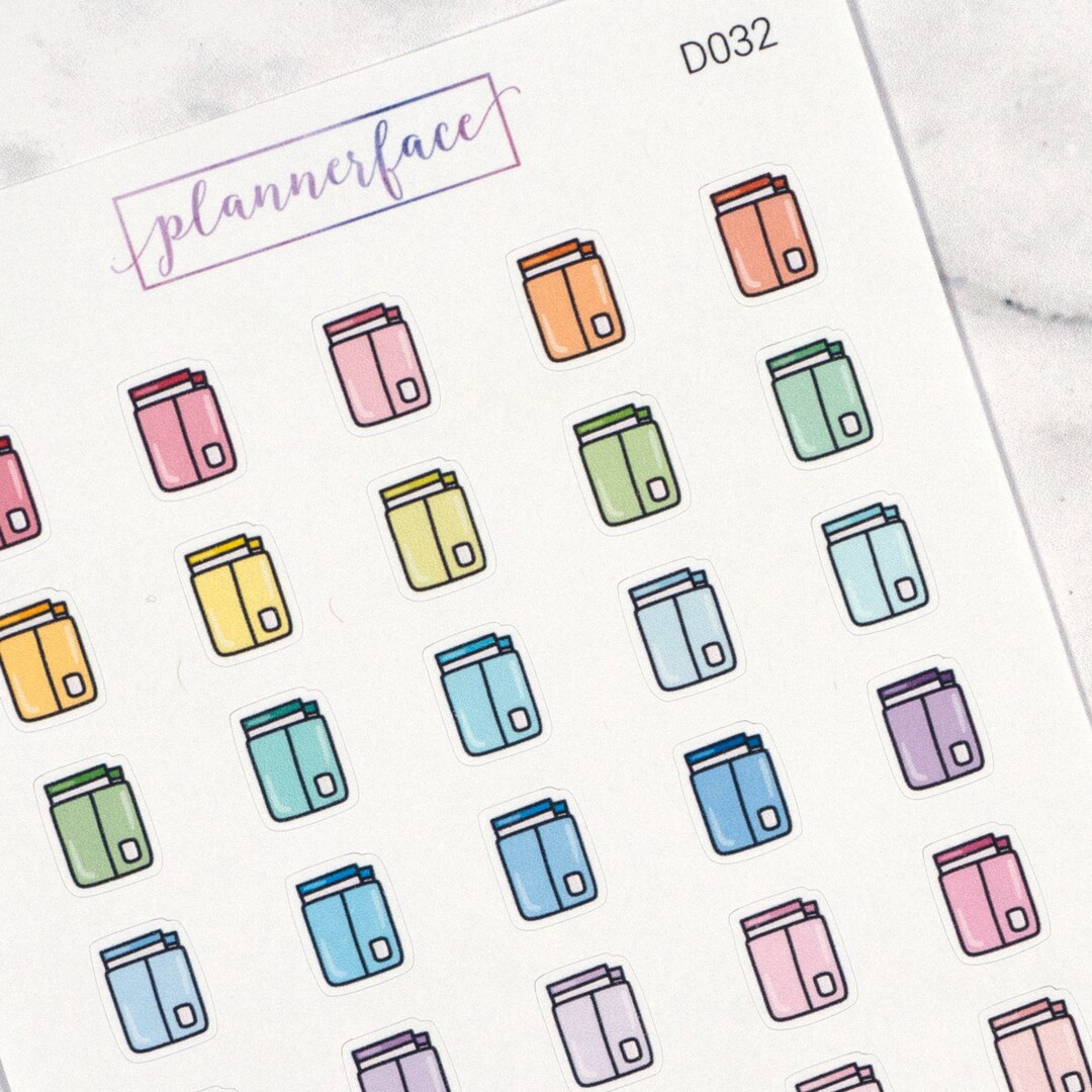 Sticker Mailer Planner Stickers | Mini Doodle Icons (35 Stickers per ...