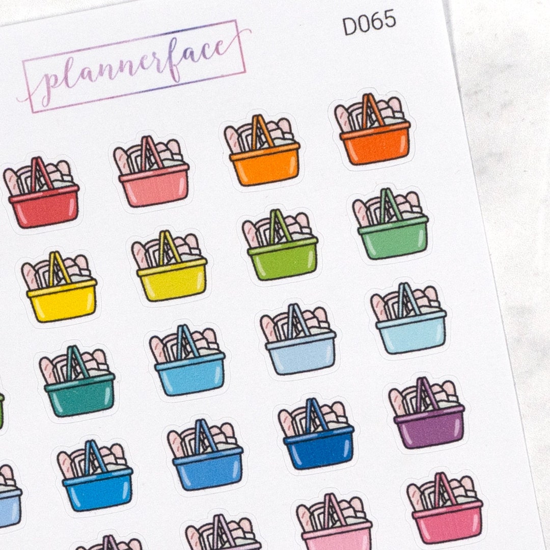 Grocery Basket Doodle Stickers in Multicolour 35 Planner Stickers ...