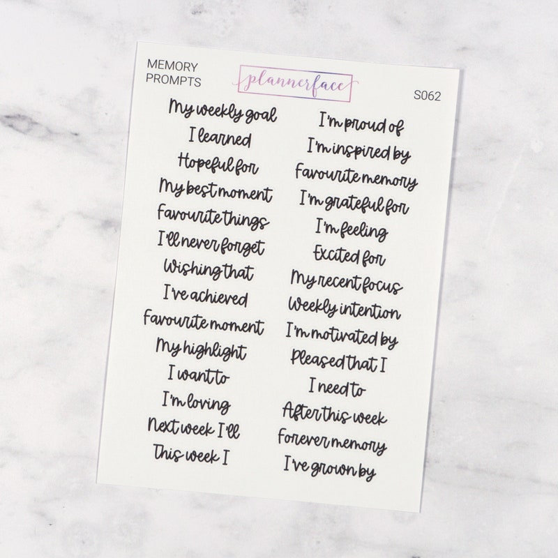 Plannerface - Etsy UK