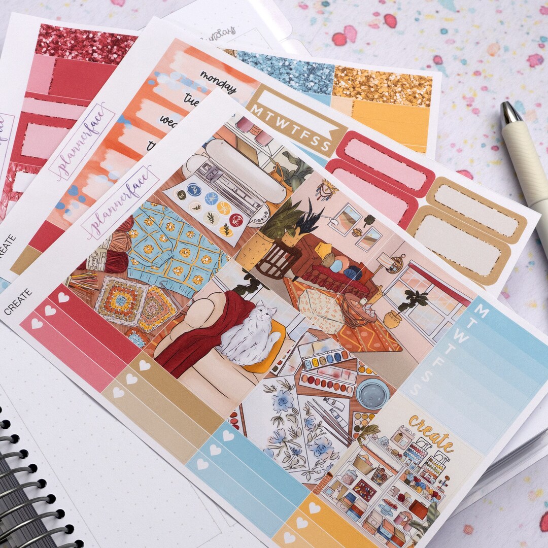 Create Arty Crafty Self Care Planner Sticker Kit for 1.5 Inch Vertical ...