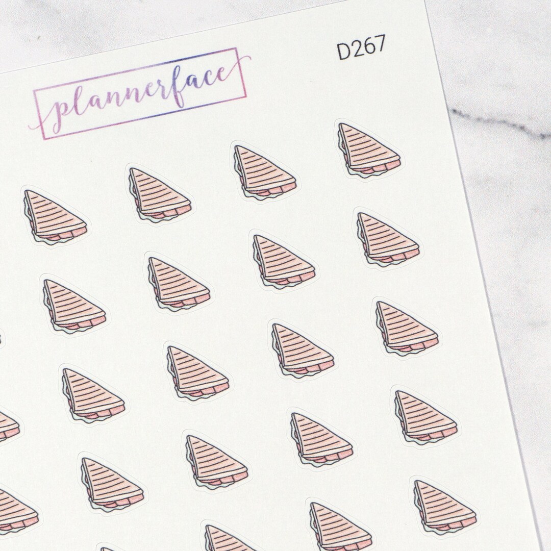 Toastie Planner Stickers | Mini Doodle Icons (35 Stickers per Sheet ...