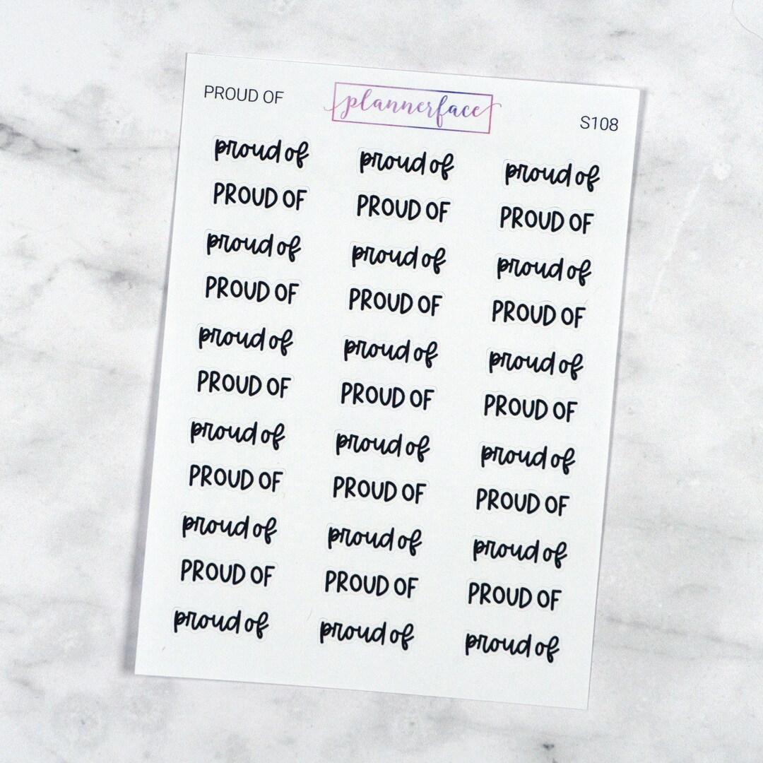 Proud of Scripts Lettering Planner Stickers Planning - Etsy