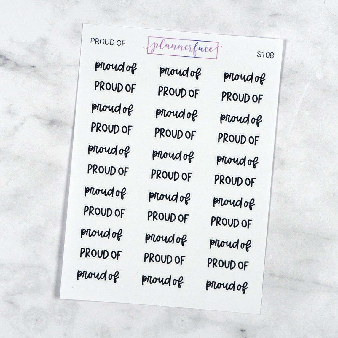 Proud of Scripts Lettering Planner Stickers Planning - Etsy