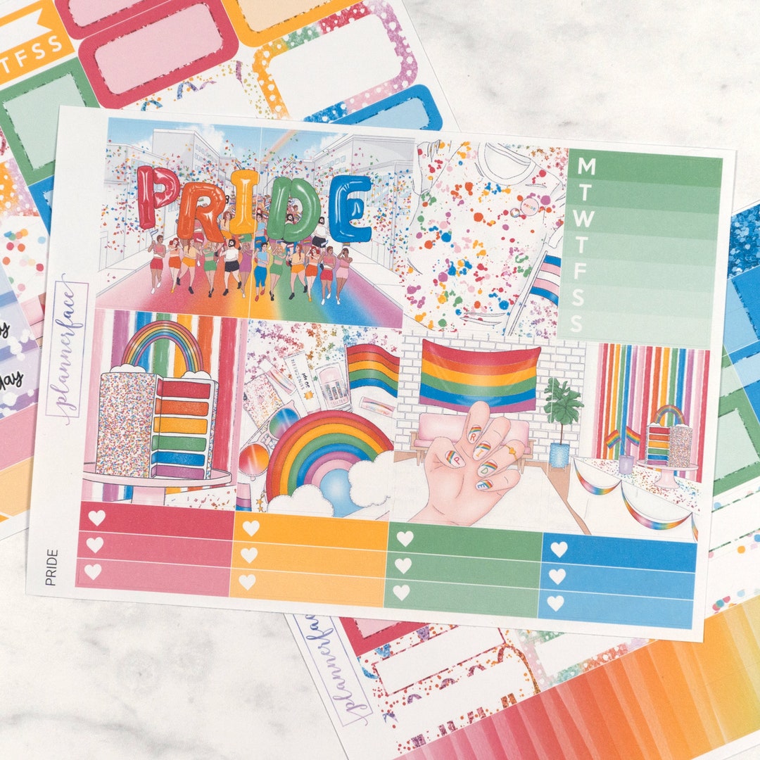 Pride March Parade Love is Love Planner Sticker Kit for 1.5 Inch ...