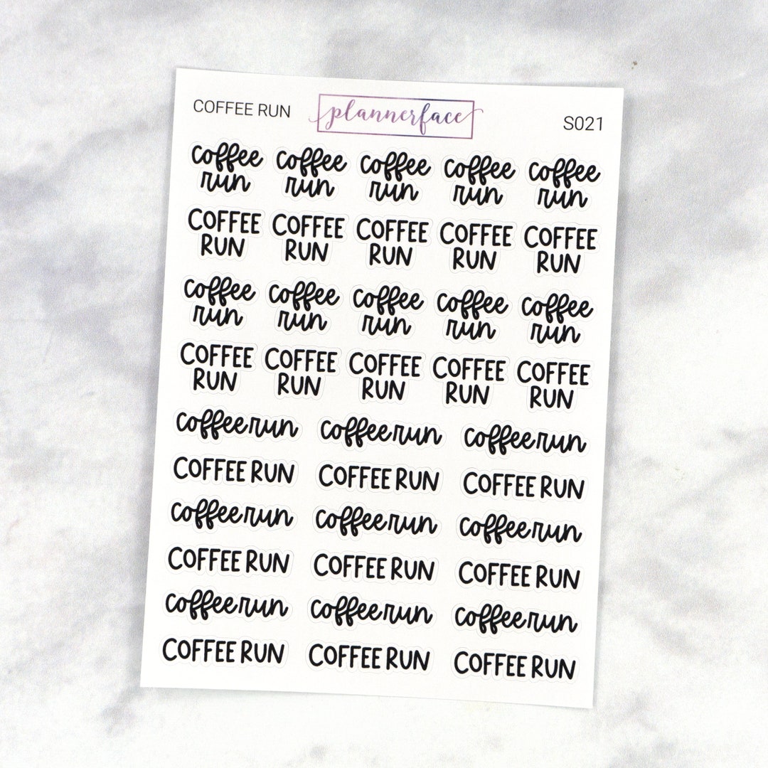 Coffee Run Scripts | Lettering Planner Stickers, Planning Scripts ...