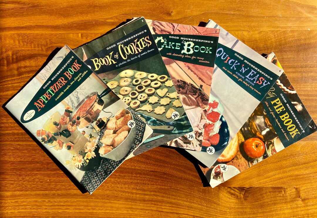 Vintage Good Housekeeping Cookbooks, Set of 5appetizers, Cookies, Cake ...