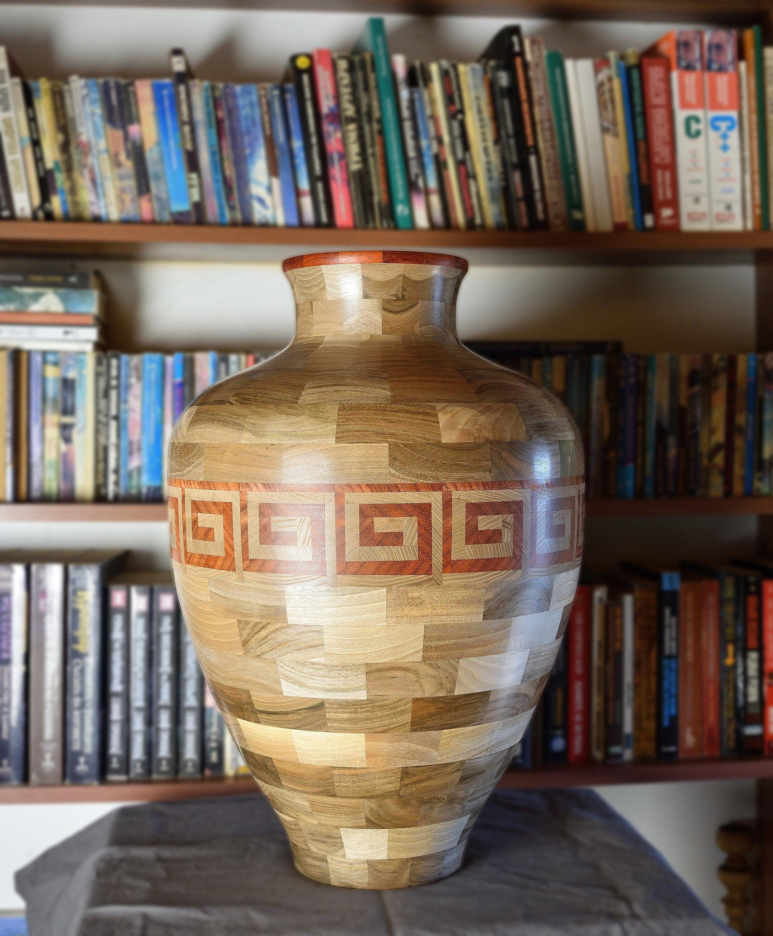 Large Segmented Wood Vase, Hand Turned, Woodturning From Walnut, Padauk - Etsy