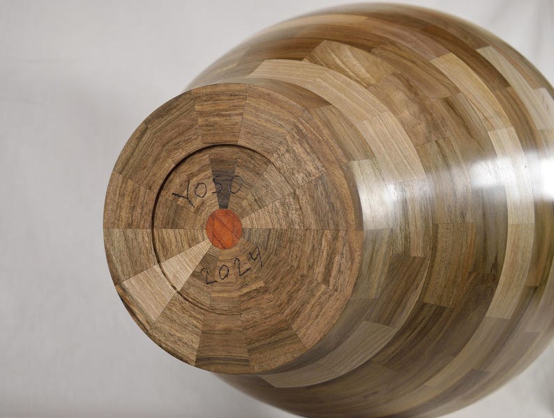 Large Segmented Wood Vase, Hand Turned, Woodturning From Walnut, Padauk - Etsy