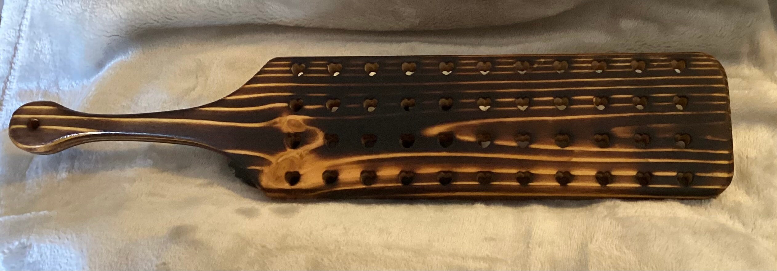 Spanking Burnt Paddle With Hearts - Etsy