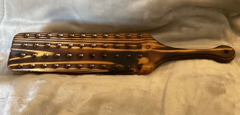 Spanking Burnt Paddle With Hearts - Etsy